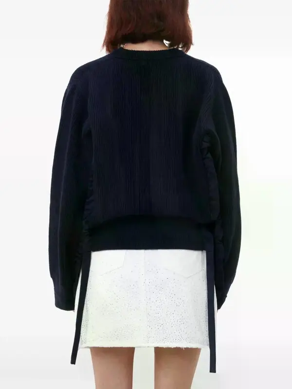 JW Anderson Ruched-detail Wool-blend Jumper