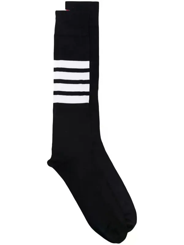Thom Browne Cotton 4-bar Over-the-calf Socks - Blue