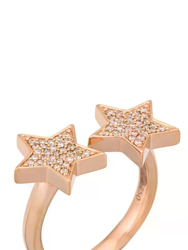 ALINKA Stasia' Double Star Diamond Ring In Rose Gold
