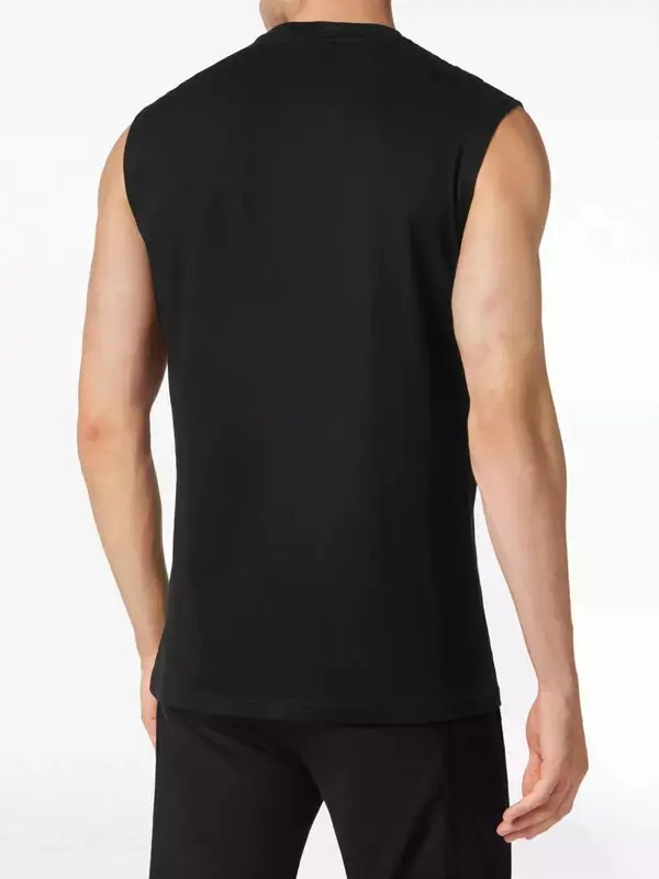 PLEIN SPORT Logo-plaque Cotton Tank Top