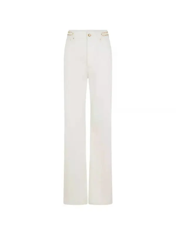 Rabanne Paillette-embellished Flared Jeans - White