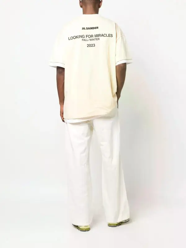 JIL SANDER Logo-print Two-tone T-shirt