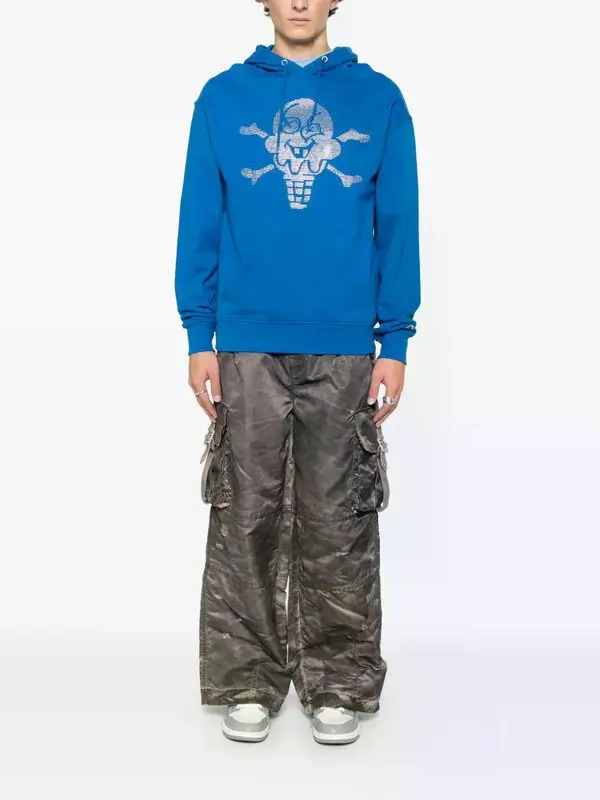 ICECREAM Rhinestone Cones & Bones Popover Hoodie