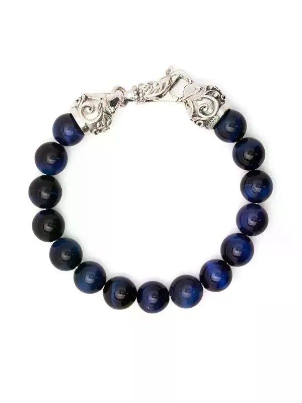 Emanuele Bicocchi Tiger Eye Beaded Bracelet - Blue