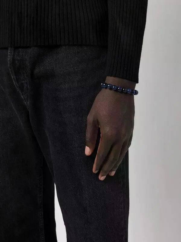 Emanuele Bicocchi Tiger Eye Beaded Bracelet - Blue