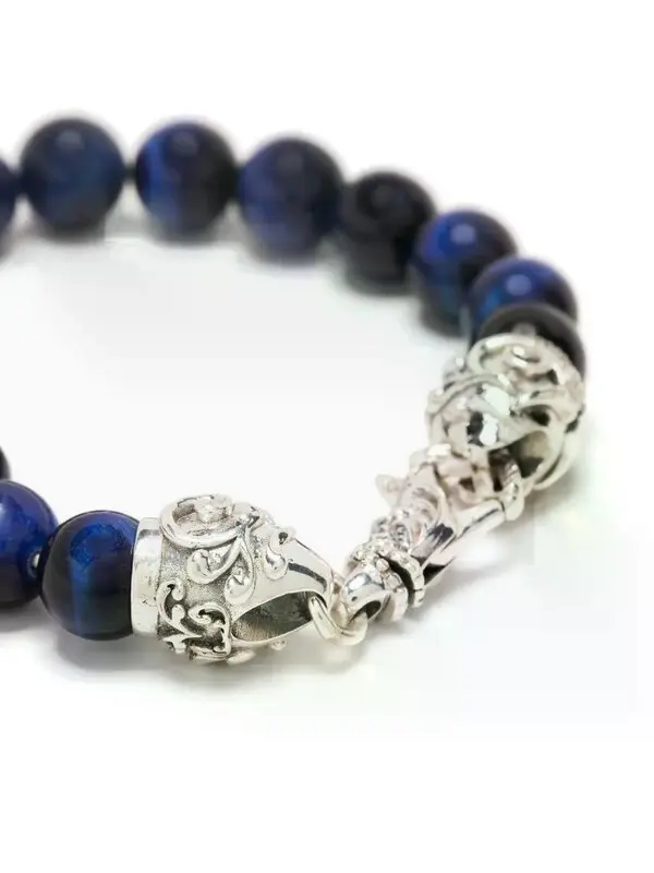 Emanuele Bicocchi Tiger Eye Beaded Bracelet - Blue