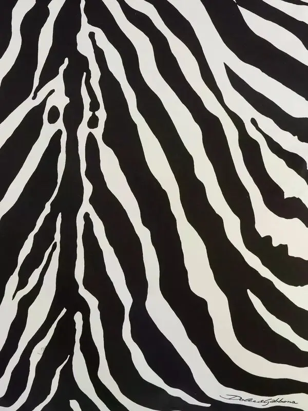 Dolce & Gabbana Large Zebra-print Duchesse Cotton Cushion - Black
