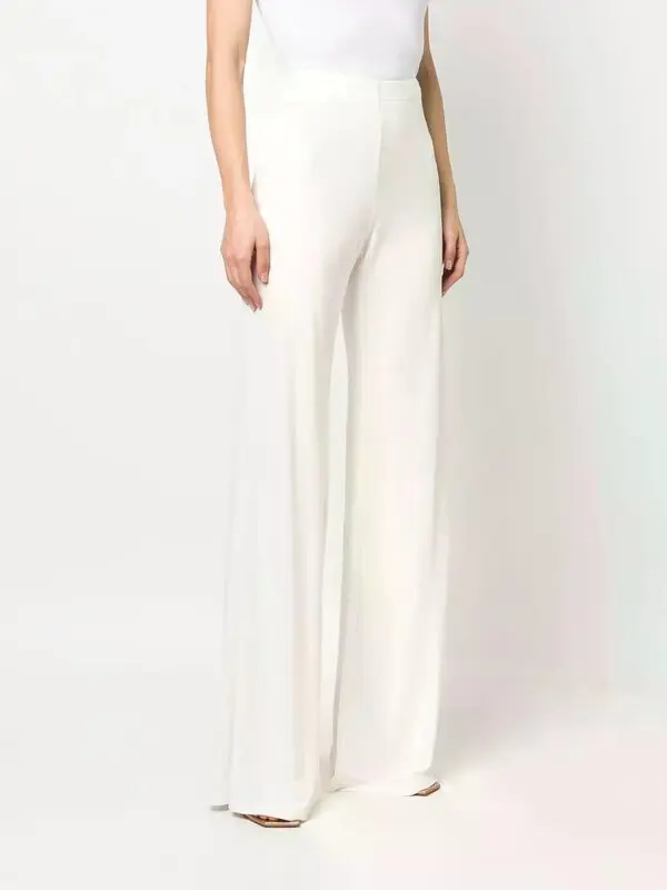 Alberta Ferretti High-waisted Flared Trousers - White