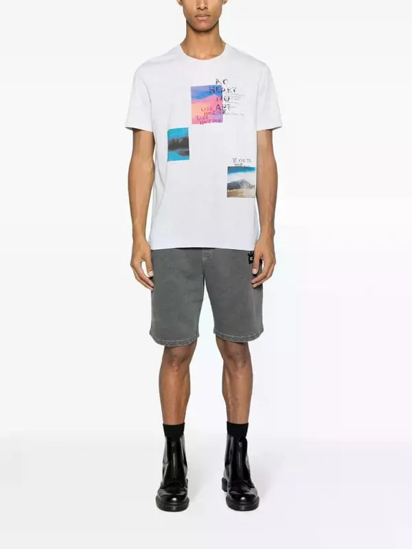 Zadig&Voltaire Graphic-print Mélange-effect T-shirt - Grey