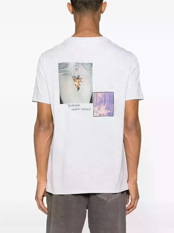 Zadig&Voltaire Graphic-print Mélange-effect T-shirt