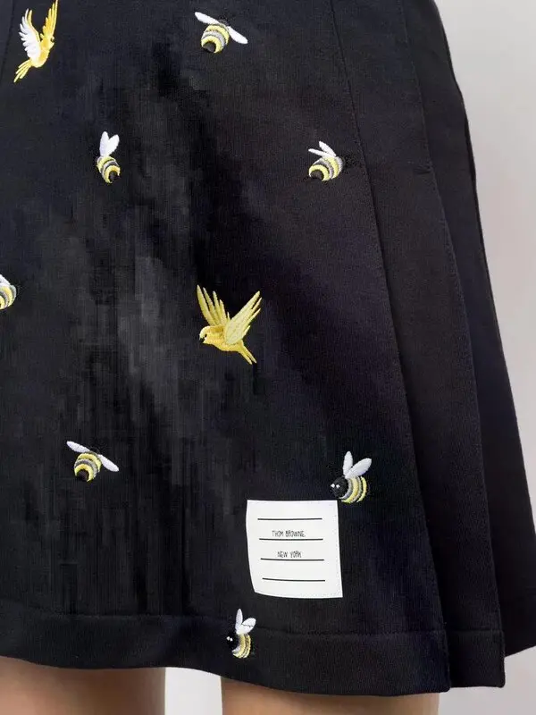 Thom Browne Embroidered A-line Skirt