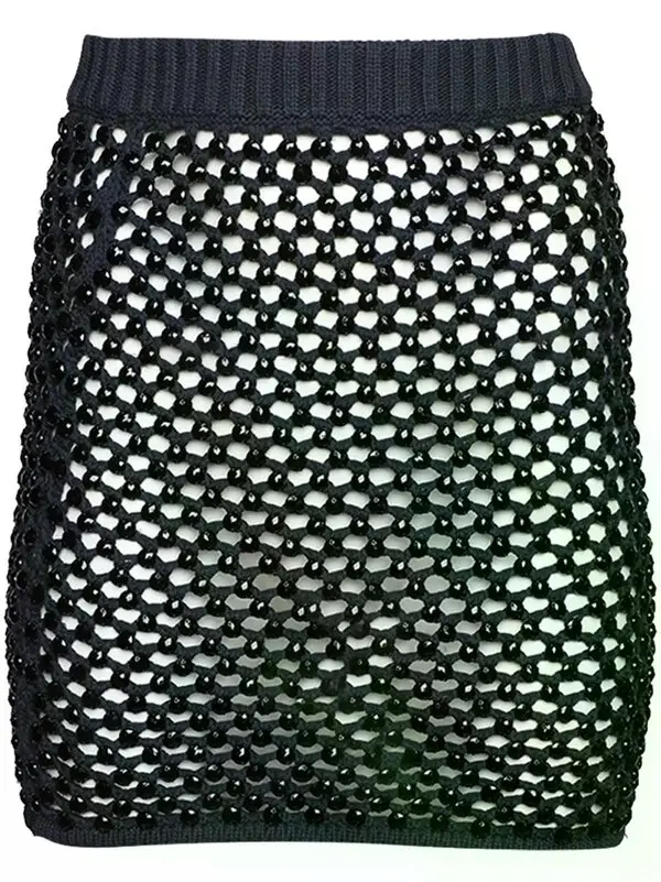 DIOTIMA Crystal Embellished Mesh Skirt - Blue