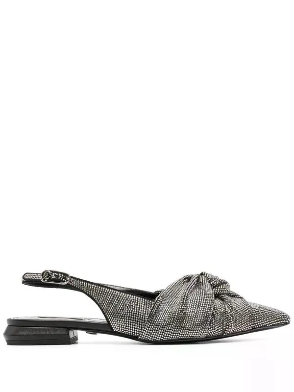 Roberto Cavalli Embellished Slingback Ballerinas - Grey