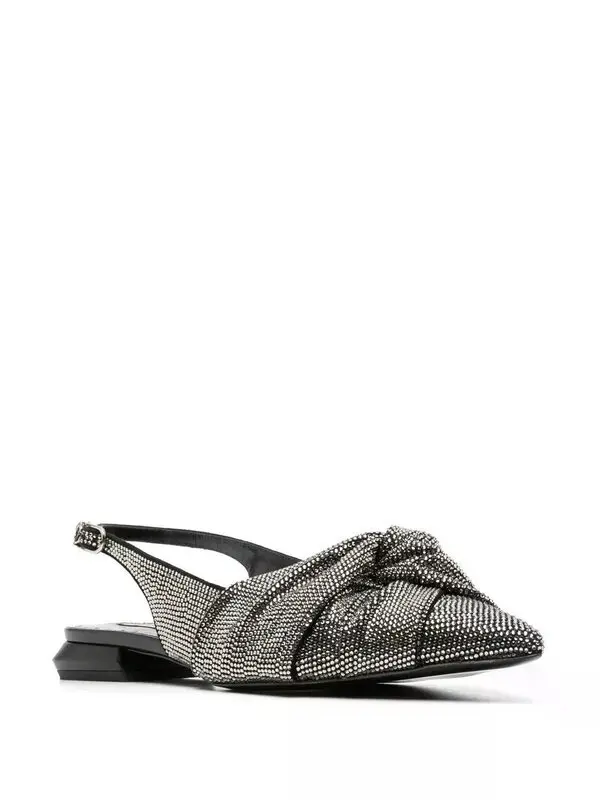 Roberto Cavalli Embellished Slingback Ballerinas - Grey