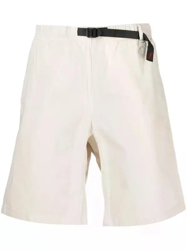 Gramicci Cotton Shorts With Buckle Fastening Waistband - Neutrals