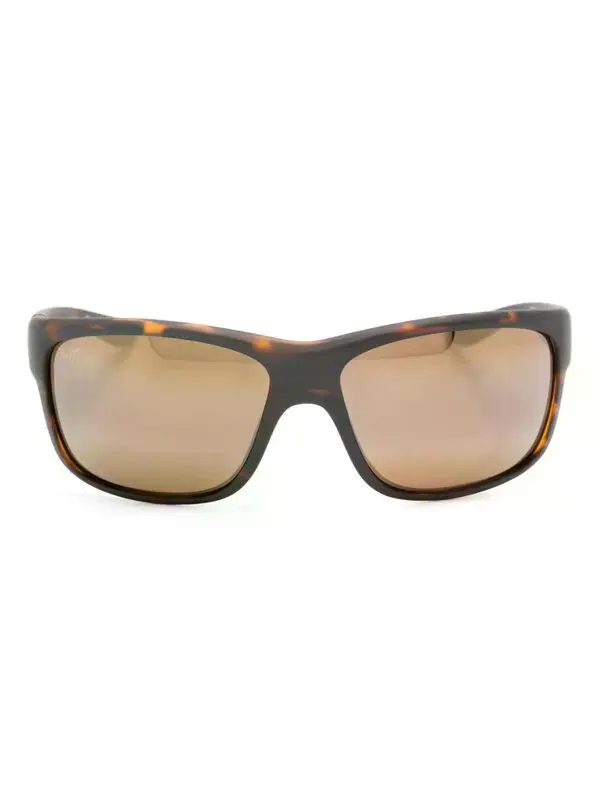 Maui Jim Tortoiseshell Rectangle-frame Sunglasses - Brown