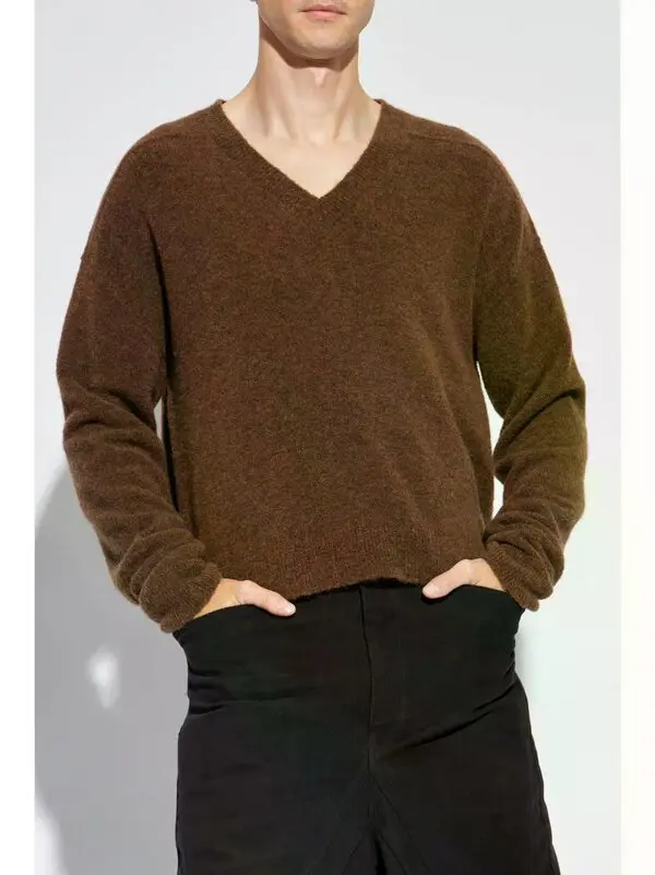 Rick Owens V-neck Long Sleeve Jumper