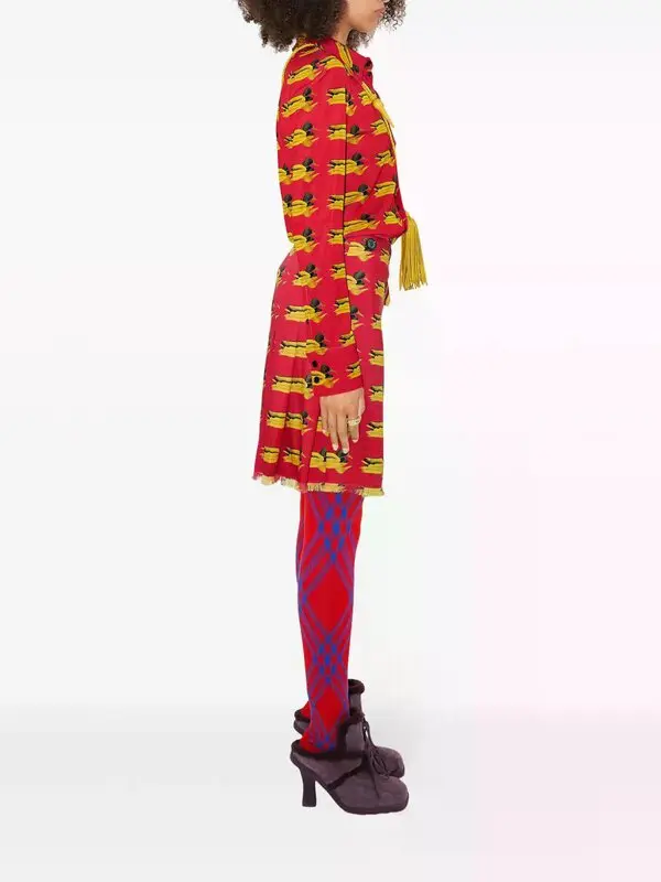 Burberry Wool Miniskirt With Graphic Duck Print