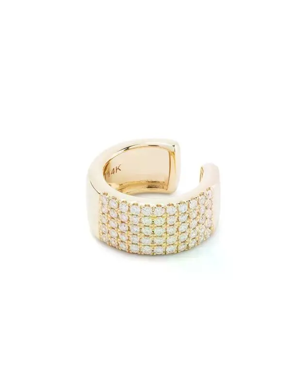 Mizuki 14kt Yellow And Diamond Ear Cuff - Gold