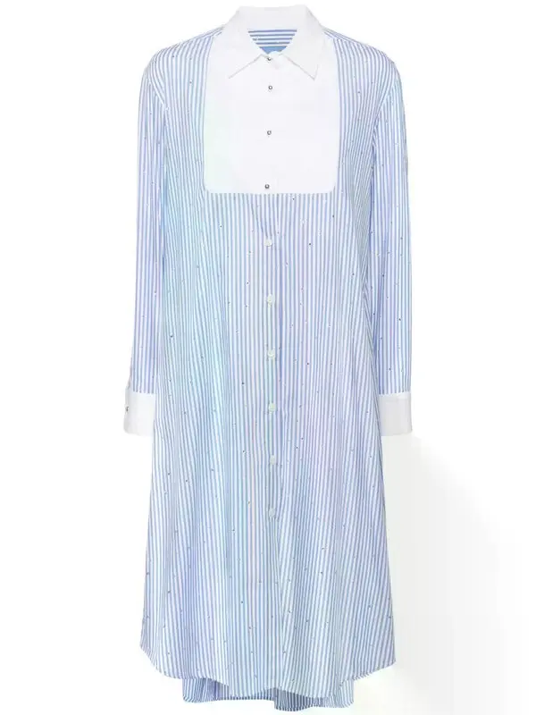 MACGRAW Collegiate Dress With Crystal Embellishments - Blue