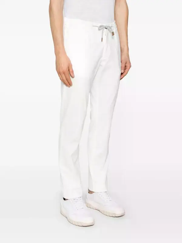 Eleventy Tapered Drawstring Trousers - White
