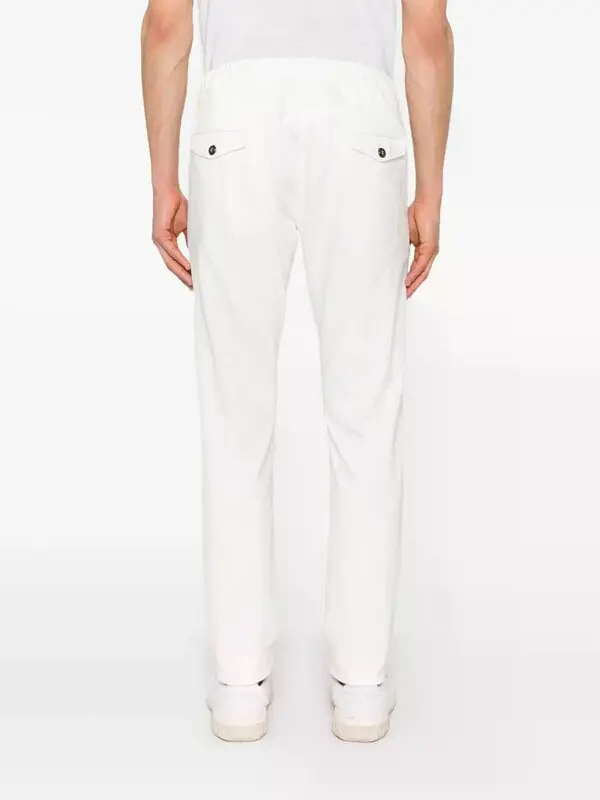 Eleventy Tapered Drawstring Trousers - White