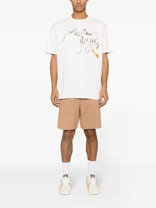 Palm Angels Foggy Logo-print T-shirt - White