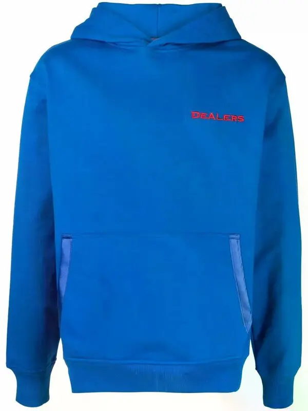 JUST DON Embroidered-dealers Hoodie - Blue