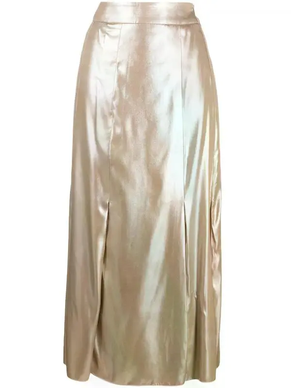 Peserico Laminated Twill Midi Skirt