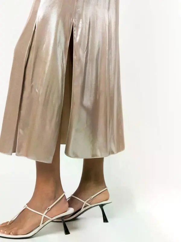 Peserico Laminated Twill Midi Skirt