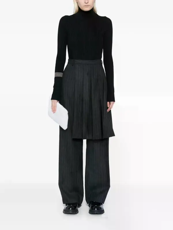 Y’s High-neck Ribbed Knit Top