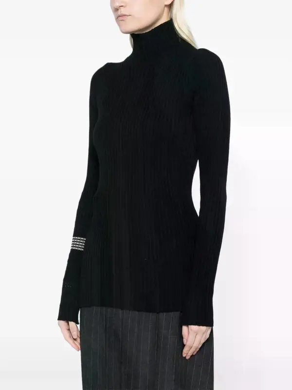 Y’s High-neck Ribbed Knit Top