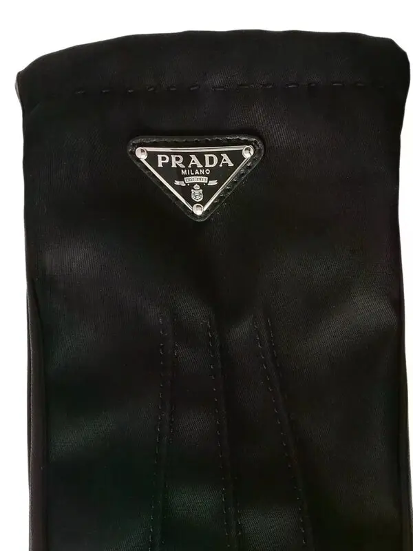 Prada Panelled Leather Gloves