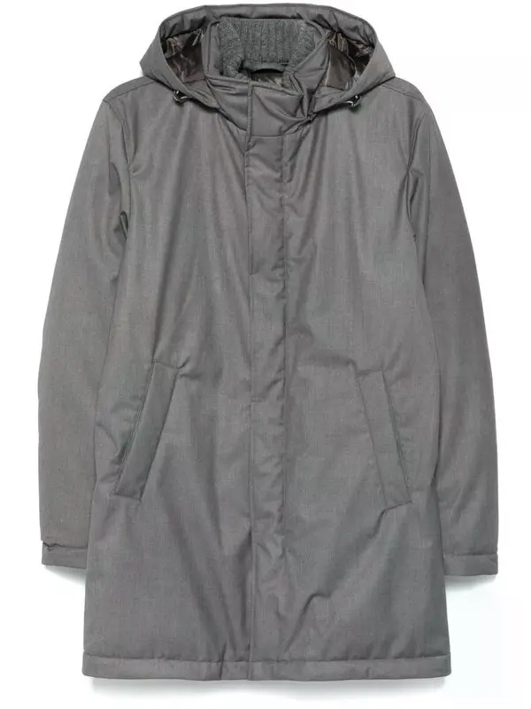 Herno Long Hooded Down-feather Filled Jacket