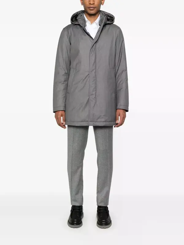 Herno Long Hooded Down-feather Filled Jacket