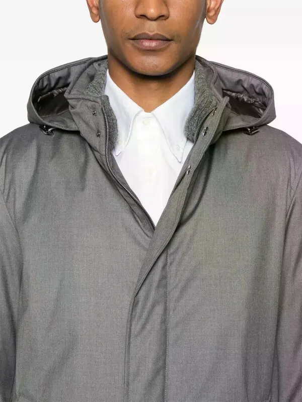 Herno Long Hooded Down-feather Filled Jacket