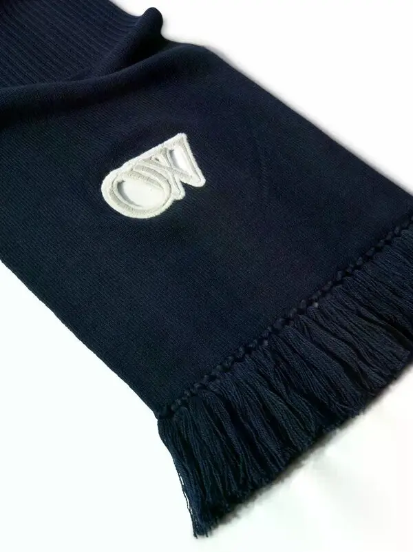Off-White Ow-motif Wool Scarf