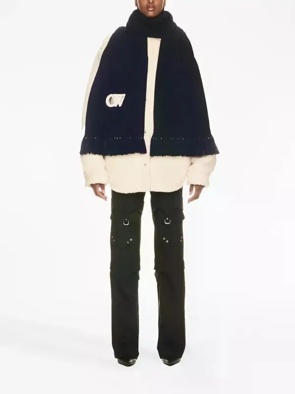 Off-White Ow-motif Wool Scarf