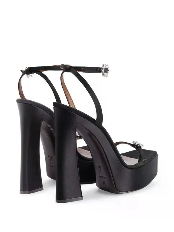 GIUSEPPE ZANOTTI 145mm Himari Platform Sandals - Black