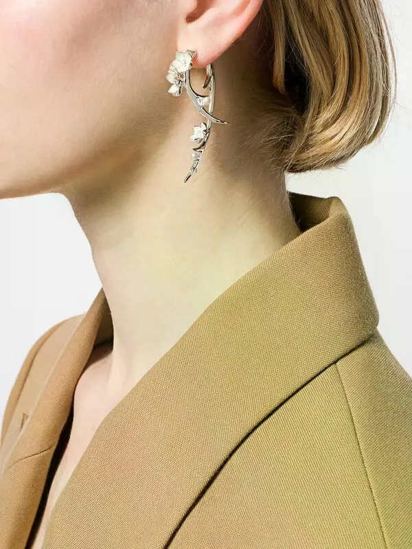 SHAUN LEANE Cherry Blossom Hook Earrings - Silver