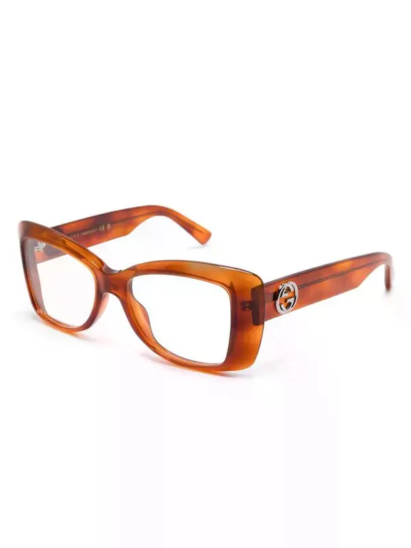 Gucci Interlocking G Plaque Butterfly Frame Glasses