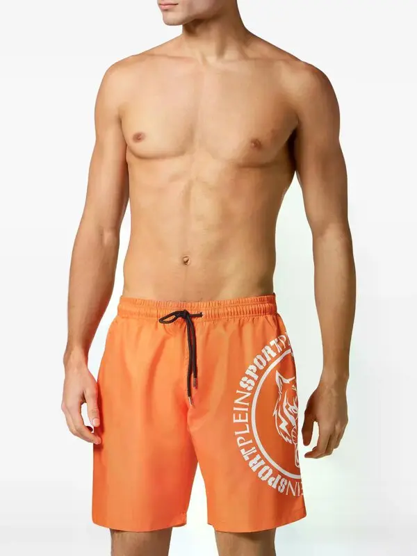 PLEIN SPORT Carbon Tiger Swim Shorts