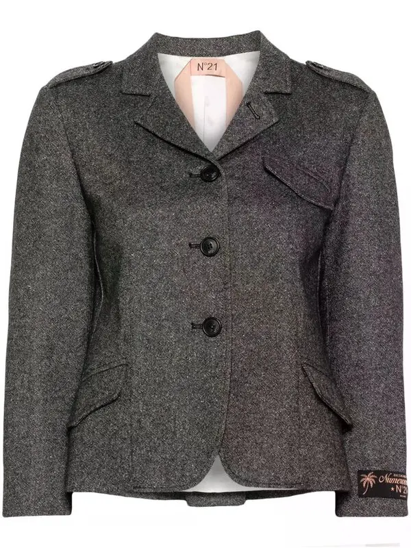 N°21 Mélange-effect Jacket - Grey