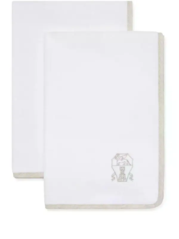 Brunello Cucinelli Logo-embroidered Towel - White