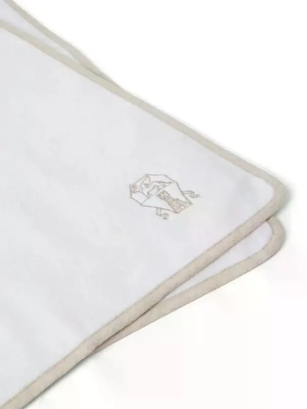 Brunello Cucinelli Logo-embroidered Towel - White