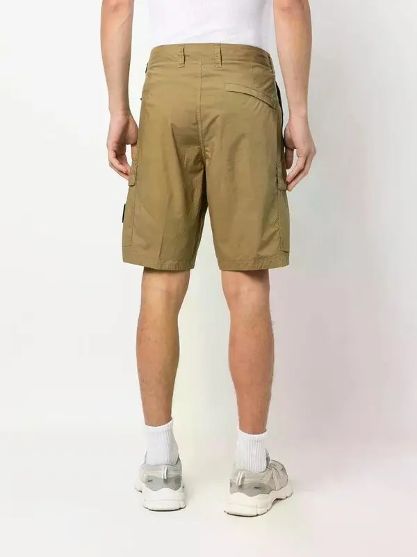 Stone Island Logo Patch Bermuda Shorts