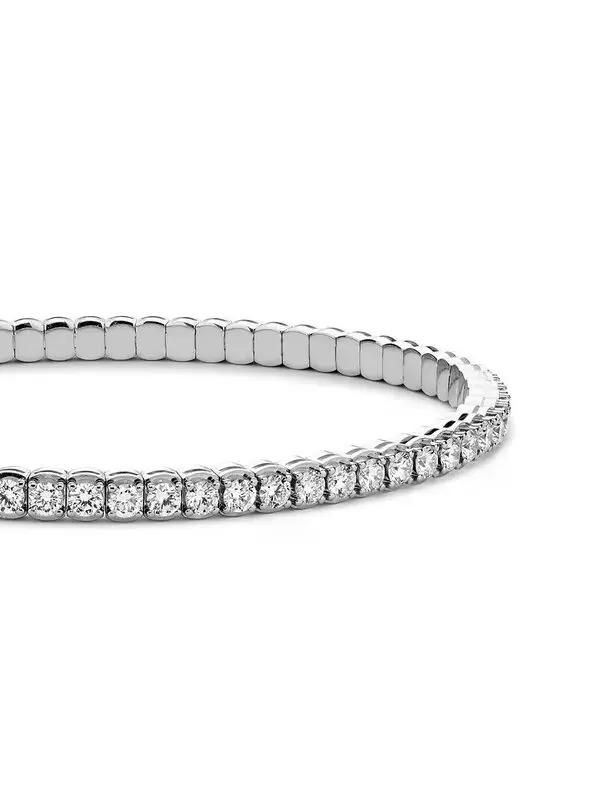 PRAGNELL 18kt White Gold Expandable Diamond Bracelet - Silver