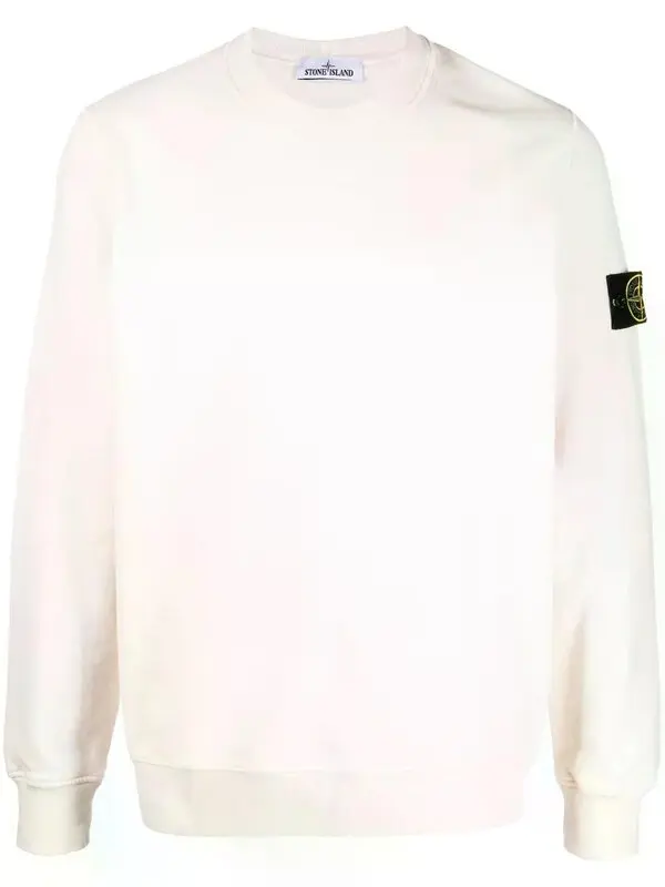 Stone Island Compass-patch Crew-neck Sweatshirt - Neutrals