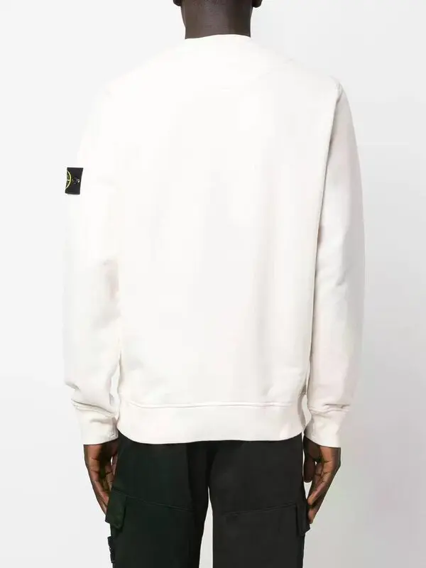 Stone Island Compass-patch Crew-neck Sweatshirt - Neutrals