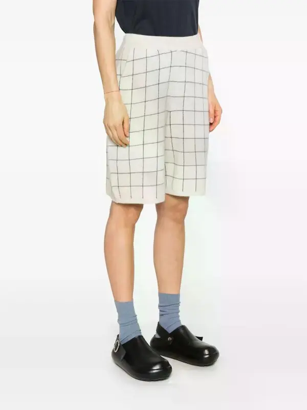 Frenckenberger Windowpane Check Knit Shorts